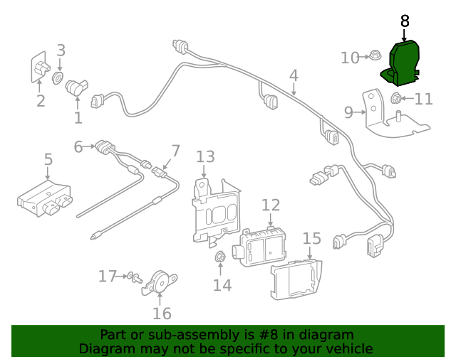 2019-2024 Audi Antenna 971-035-510-E | Audi USA Parts