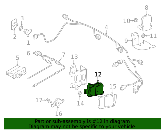 2019-2023 Audi Blind Spot Detection System Warning Sensor 4N0-907-566 ...