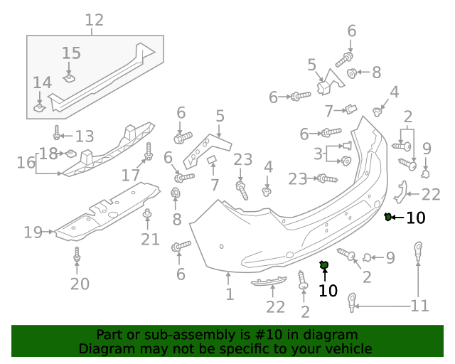 2019-2020 Mazda 3 OEM NEW 2019 Mazda 3 Towing Hook Bracket Cover Rear ...