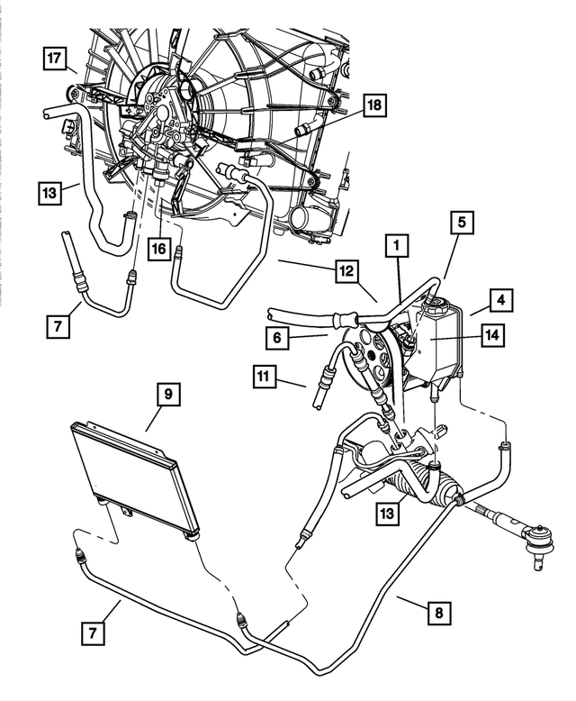 2003-2006 Dodge Viper Power Steering Return Hose Clip 5290177AA ...