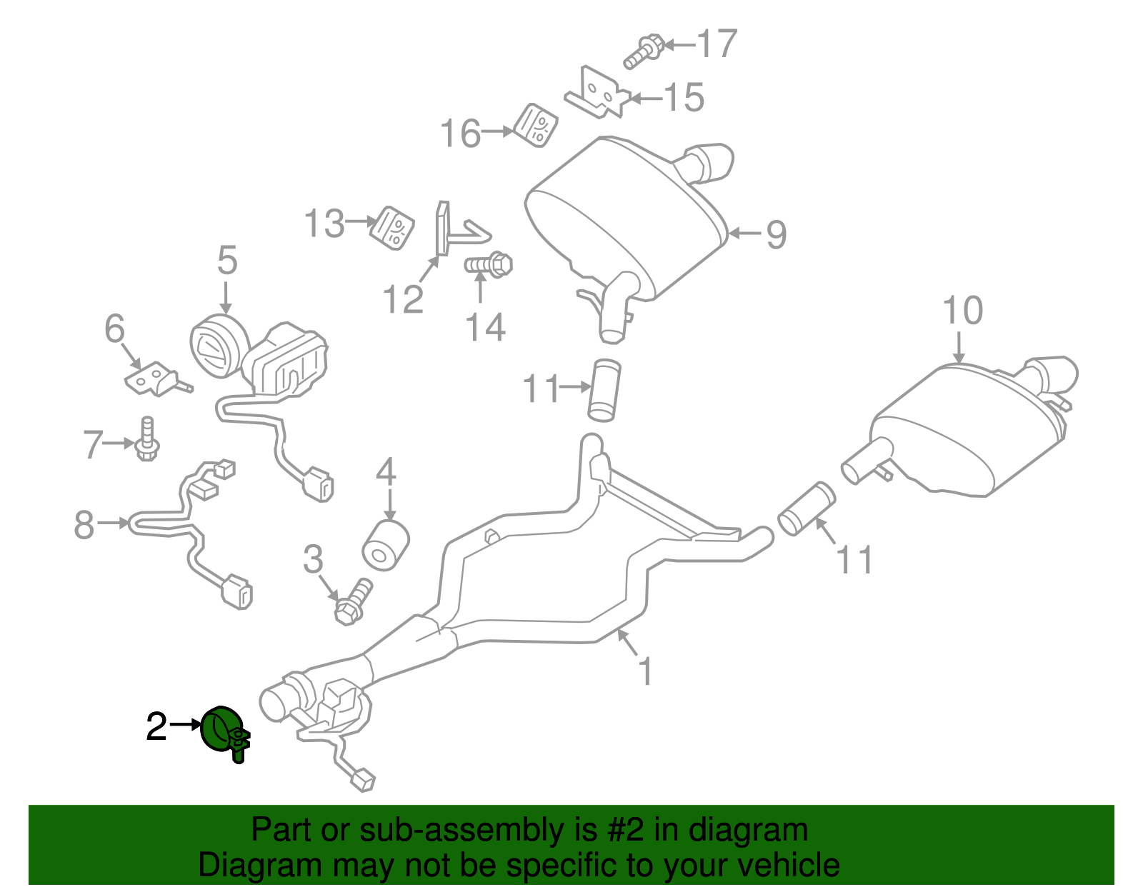 LR077709 - Center Pipe Clamp 2016-2021 Land Rover | Land Rover ...