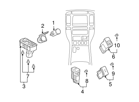 Center Console for 2004 Lexus GX470 | Lexus of Stevens Creek Parts