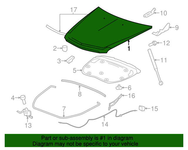 19354897 Hood - New OEM Part From GM Parts Direct | GM Parts Store