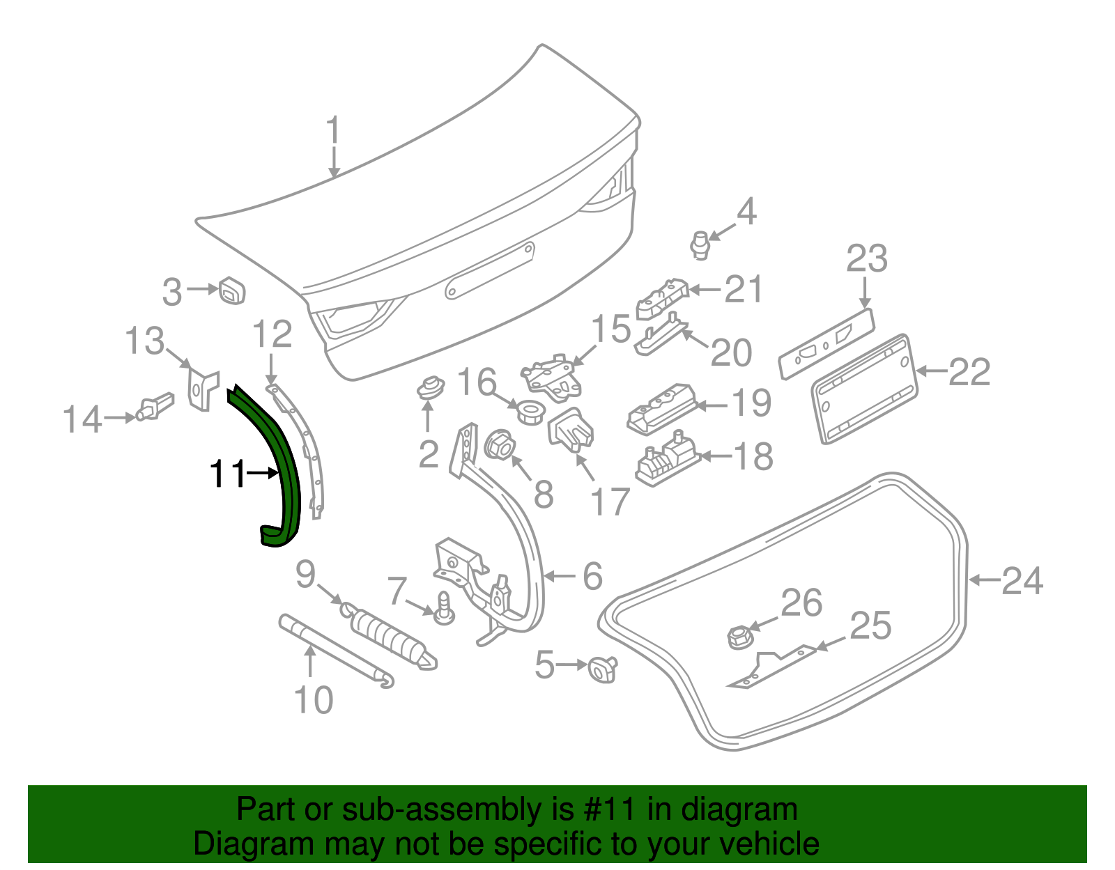 2015-2020 Audi Hinge Cover 8V5-827-207 | OEM Parts Online