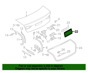 8V5-827-113-B-9B9 - License Plate Bracket 2015-2020 Audi ...