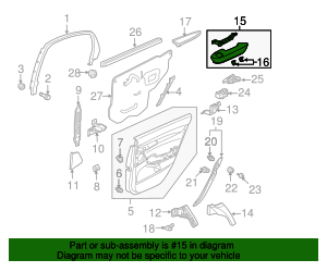83752-TK4-A03ZA - Armrest Assembly, L Rear Door Lining *NH556L* (Grayge ...
