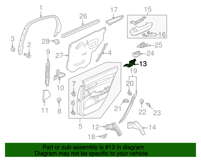 2009-2014 Acura TL Pull Handle Bracket 83765-TK4-A01 | AutoNationParts.com