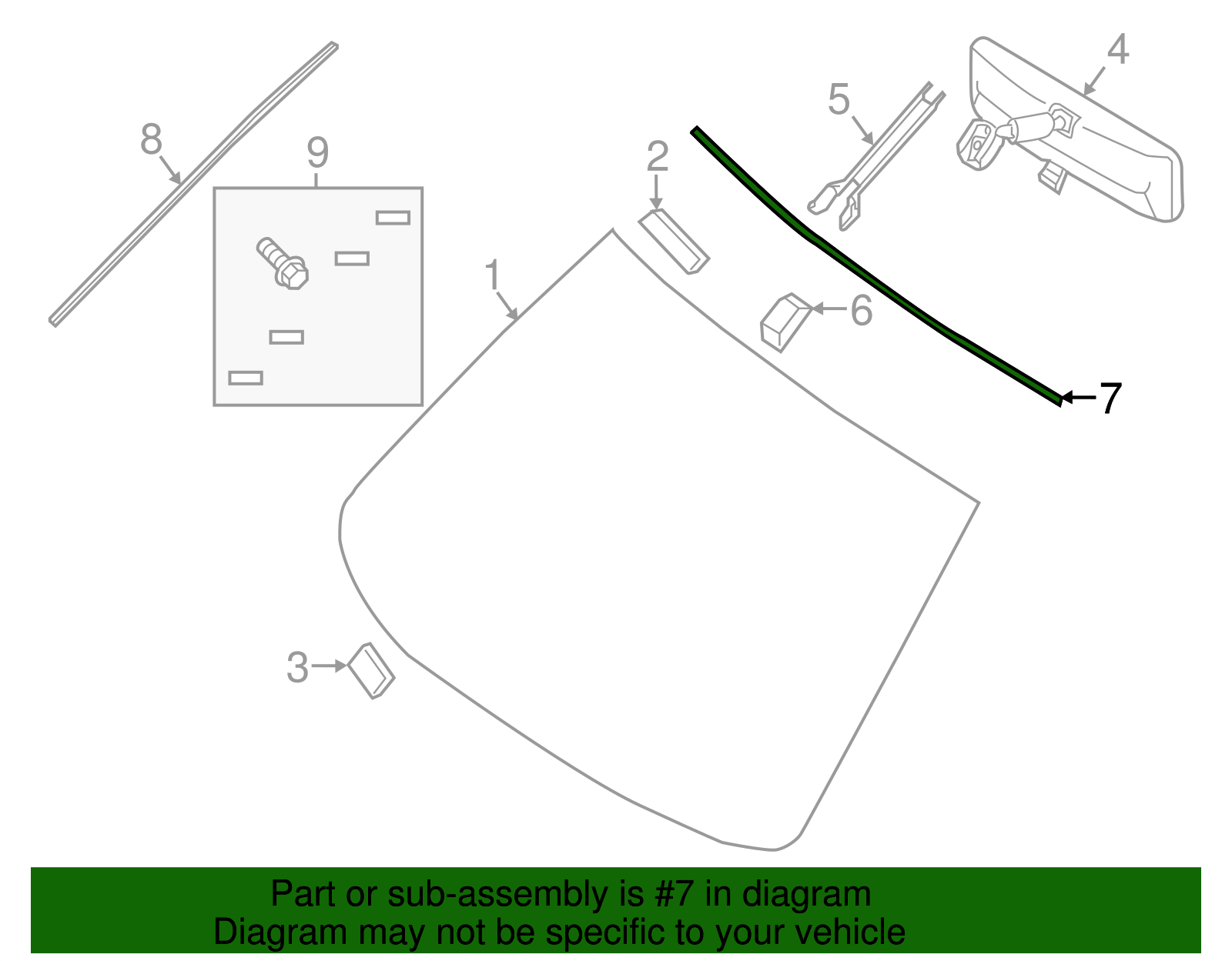 2013-2017 Nissan Altima Upper Molding 72752-3TA0B | Bill Kay Nissan Parts