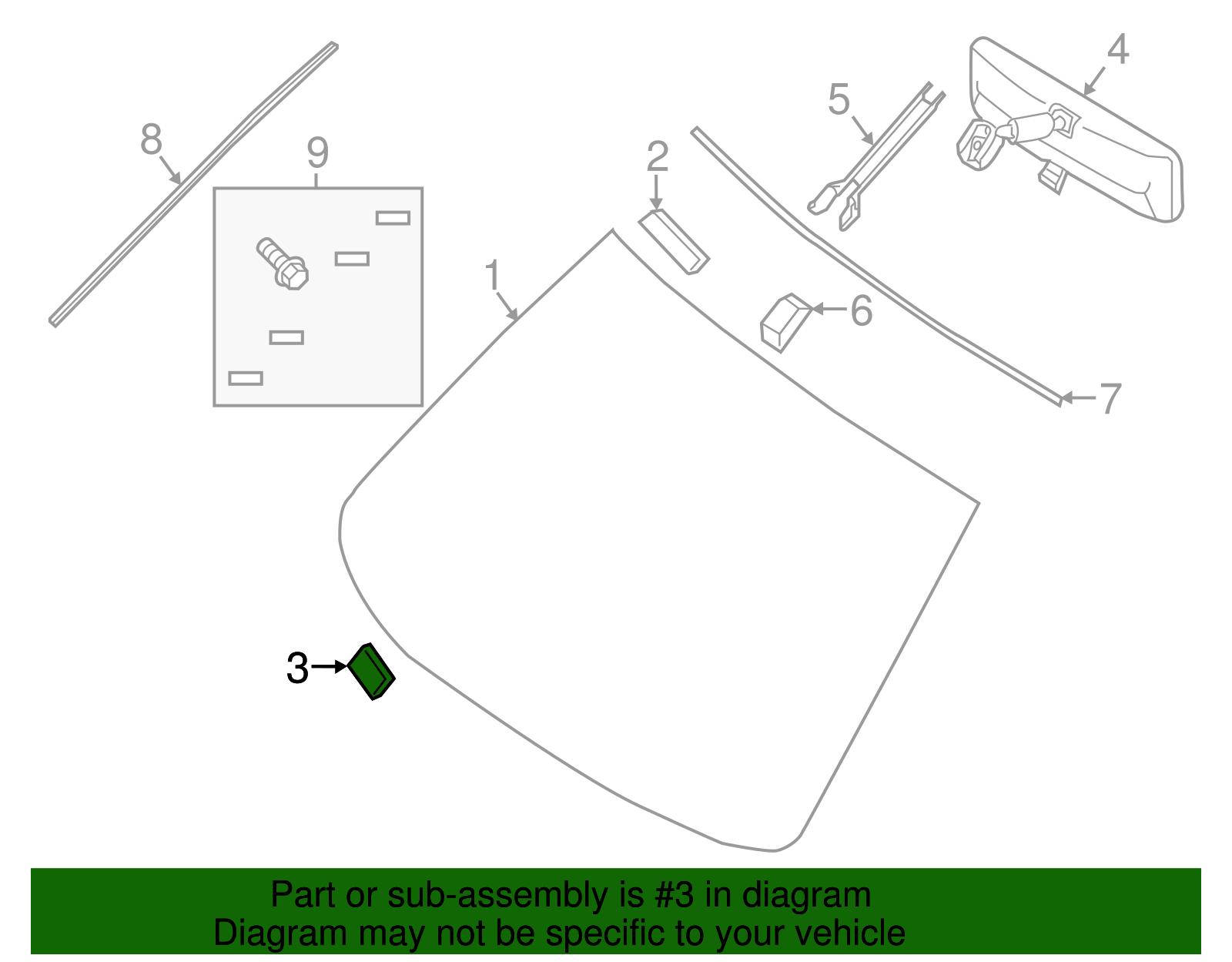 2007-2025 Nissan Windshield Spacer 72715-JA00A | Temecula Nissan Parts
