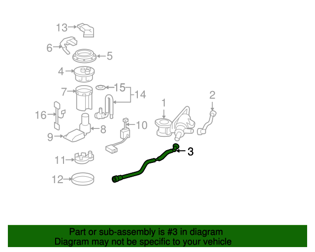 2008-2013 Toyota Highlander Vent Hose 77404-48070 | Toyota Parts Center