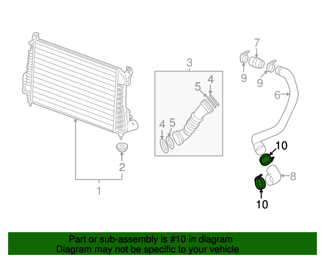 2007-2010 GM OEM NEW 2007-10 GM Chevrolet Silverado Intercooler ...