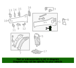 2019-2025 GM Body Side Front Fender Upper Front Bracket 84003312 GM ...