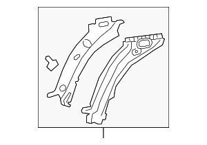 2019-2023 GM Passenger Side Front Compartment Upper Side Rail 84513502 ...