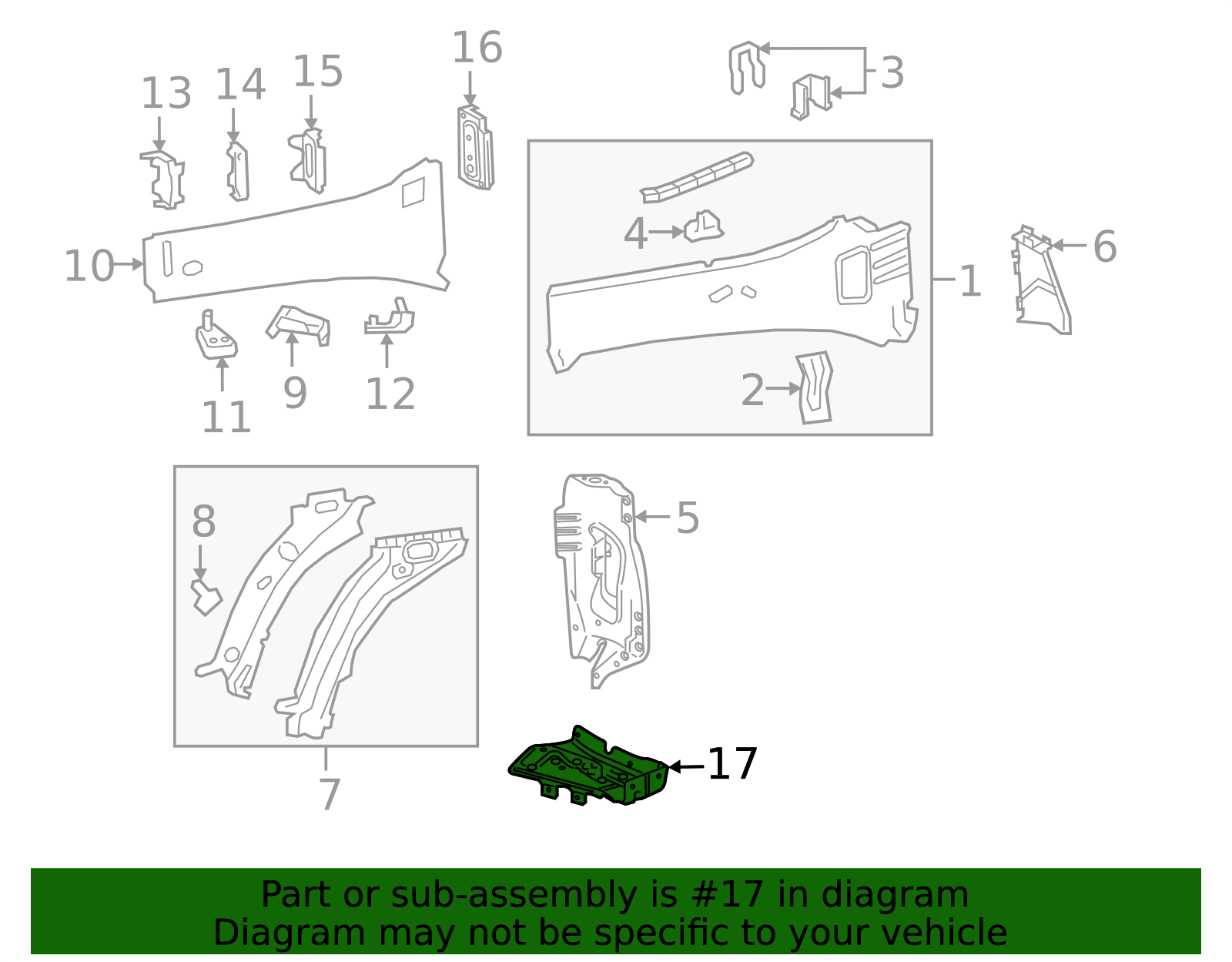 2019-2022 GMC Lower Bracket 84480106 GM | GMPartsDirect.com