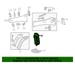 2019-2025 GMC Driver Side Body Side Front Bumper Fascia Bracket ...