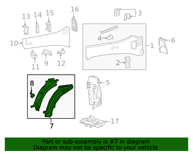 2019-2023 GM Driver Side Front Compartment Upper Side Rail 84722878 GM ...