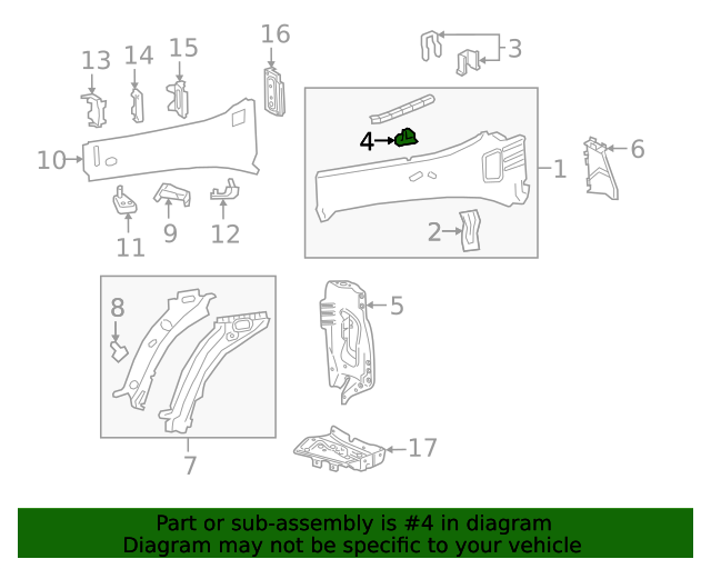 2019-2023 GMC Sierra 1500 Body Side Front Driver Side Fender Upper Rear ...
