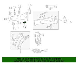2019-2020 GM Inner Rail Rear Bracket - Passenger Side (RH) 84214116 ...