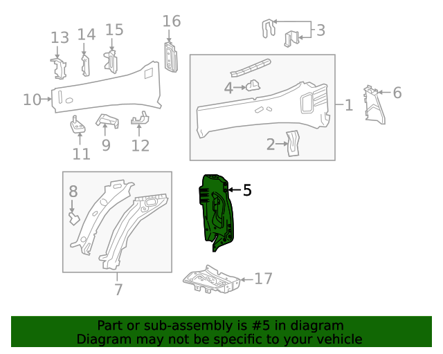 2019-2024 GMC Body Passenger Side Front Bumper Fascia Bracket 84666936 ...