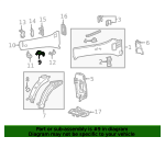 2019-2024 GM Fender Rail Reinforcement Bracket 84214113 GM ...