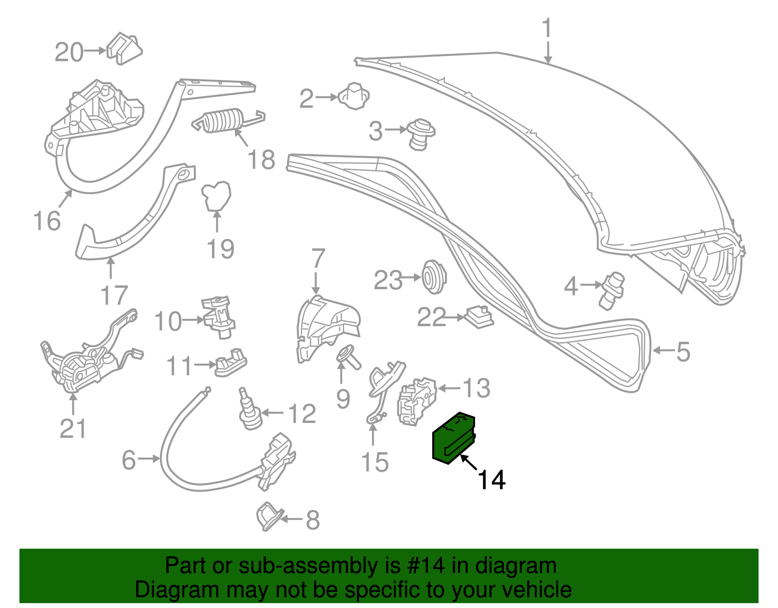213-750-19-00 - Trunk Lid Pull Down Motor Insulator 1995-2023 Mercedes ...