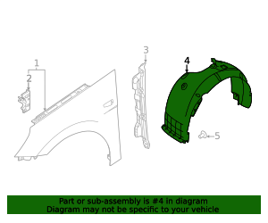 2021-2024 Hyundai Elantra Fender Liner 86811-AA000 | QuirkParts