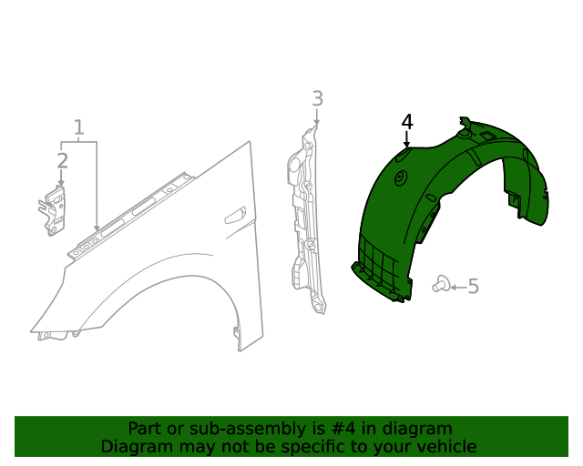 86811-AA000 - Fender Splash Shield 2021-2024 Hyundai Elantra ...