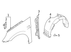 84126-AA000 - Fender Insulator 2021-2024 Hyundai | AutoNationParts.com
