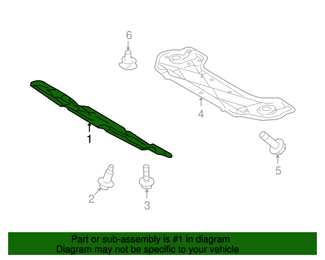 51441-0E040 - Front Shield - 2008-2010 Toyota Highlander | OEM Genuine ...