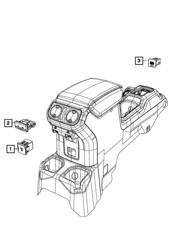 MOPAR CHARGING PORT USB - 68549434AA - 68549434AA | Mopar Online Parts