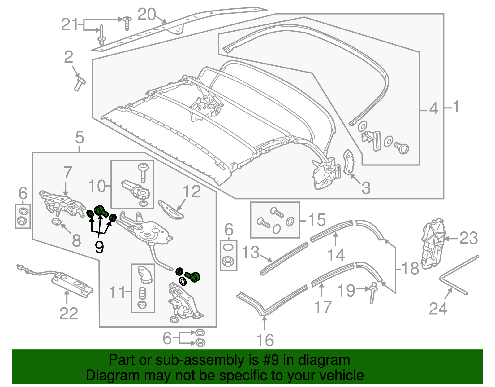 2013-2019 Volkswagen Beetle Latch Assembly Hardware Kit 8P7-898-900 ...