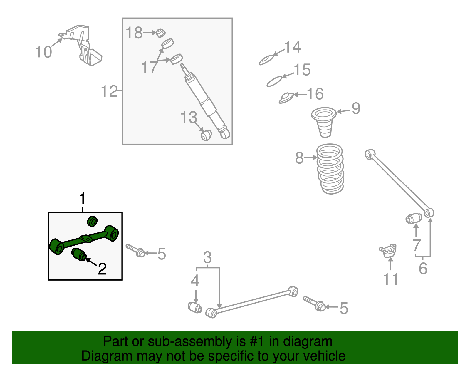 2008-2021 Toyota Land Cruiser Upper Control Arm 48710-60140 | Toyota ...