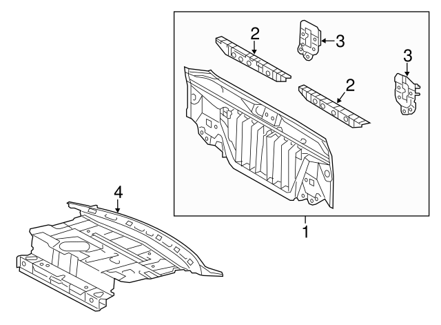 2010-2018 Lexus Rear Body Panel Bracket 58386-06060 | OEM Parts Online