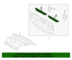 2010-2018 Lexus Rear Body Panel Bracket 58386-06060 | OEM Parts Online