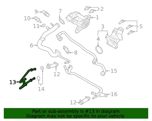 31368529 - Engine Coolant Pipe - 2015-2021 Volvo | Volvo OEM Parts Direct