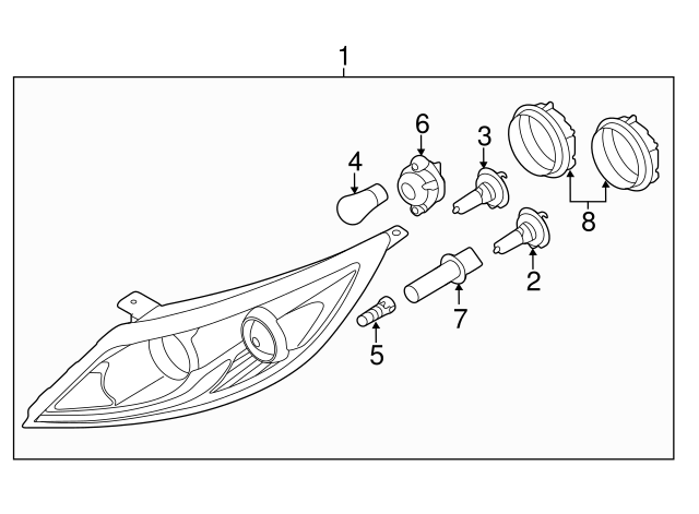 2000-2020 Kia OEM NEW Left/Right Low Beam Halogen Headlight Bulb 2000 ...