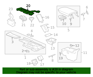 2020-2024 Cadillac Black Front Floor Console Trim Plate 84869428 GM ...