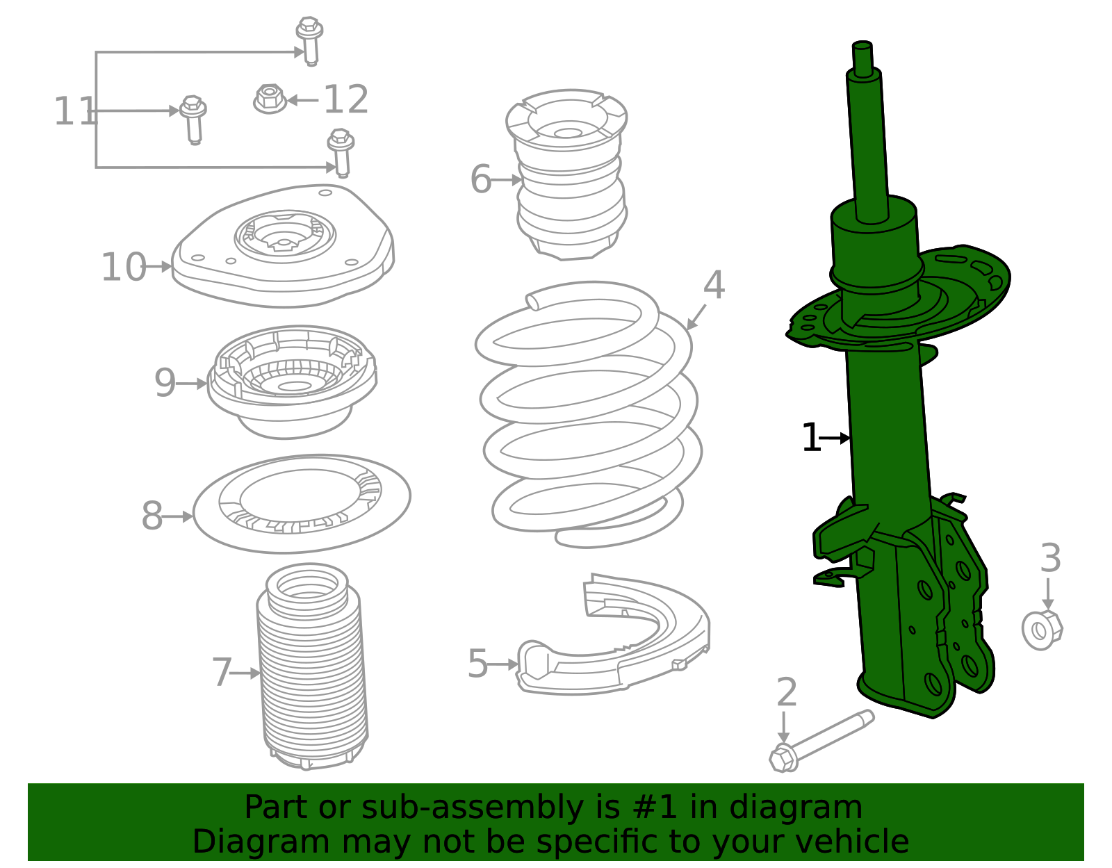 2020-2025 Ford Escape Strut LX6Z-18124-ET | OEM Parts Online