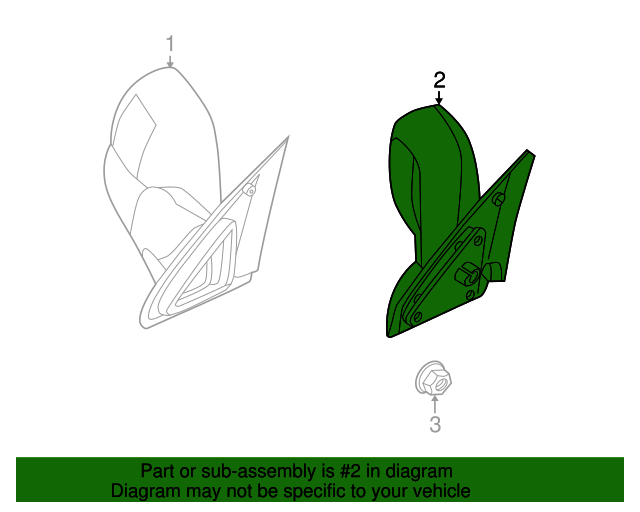 2002-2010 Dodge Mirror Kit - Mirror, Outside Rear-View 55077444AO ...