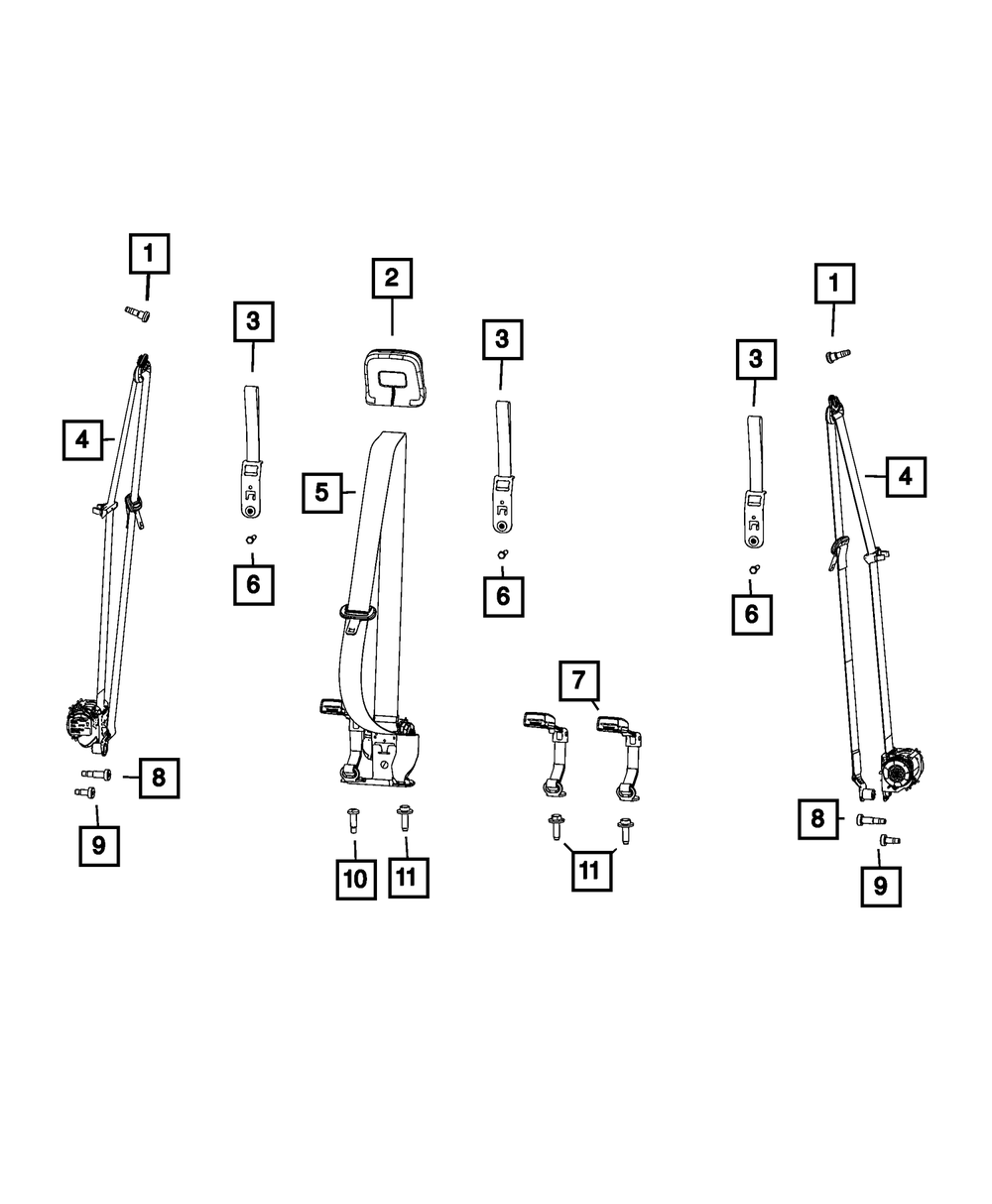 2019-2025 Ram 1500 Buckle Assembly-S/Belt Buckle Assembly 5ZN27TX7AE ...