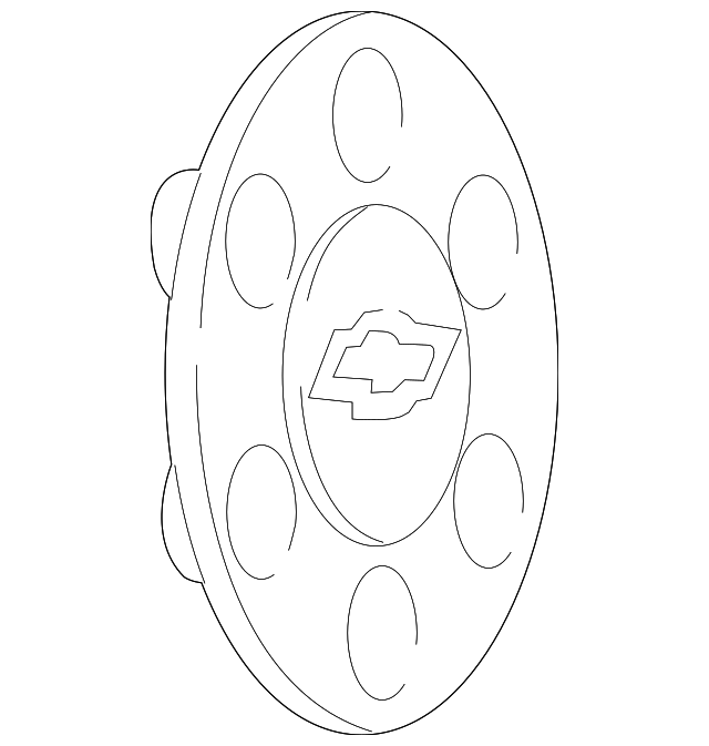2007-2014 Chevrolet Hub Cap with Bowtie Logo 09595469 GM ...