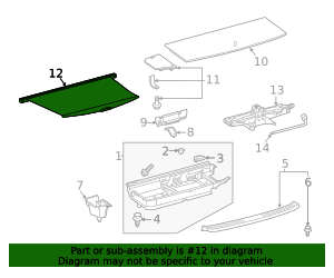 OEM 2020-2024 Toyota Highlander Tonneau Cover Part # 64910-0E090-C0 ...
