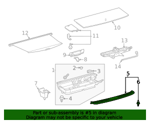 2020-2021 Toyota Highlander Rear Panel Trim 58387-0E090-C0 | OEM Parts ...