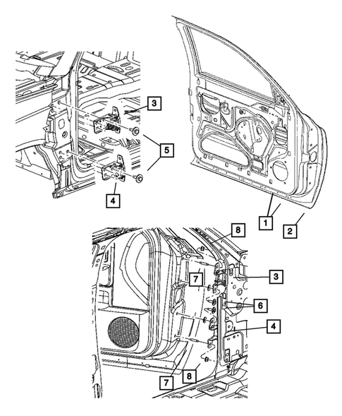 Front Door for 2006 Dodge Dakota | Wholesale MOPAR