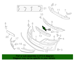 2010-2011 Hyundai Genesis Grille Molding 86563-3M100 | AutoNationParts.com