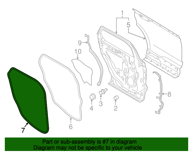 FT4Z-58253A10-B - Weather-Strip On Body 2015-2024 Ford Edge ...