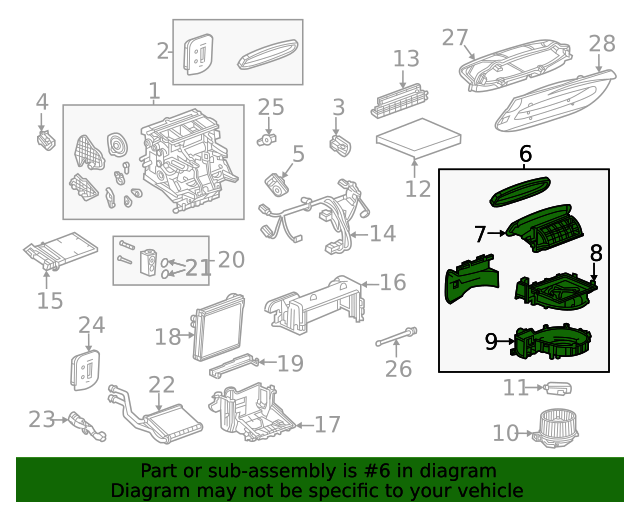 2020-2023 GM Air Conditioning Evaporator and Blower Case 42748446 ...