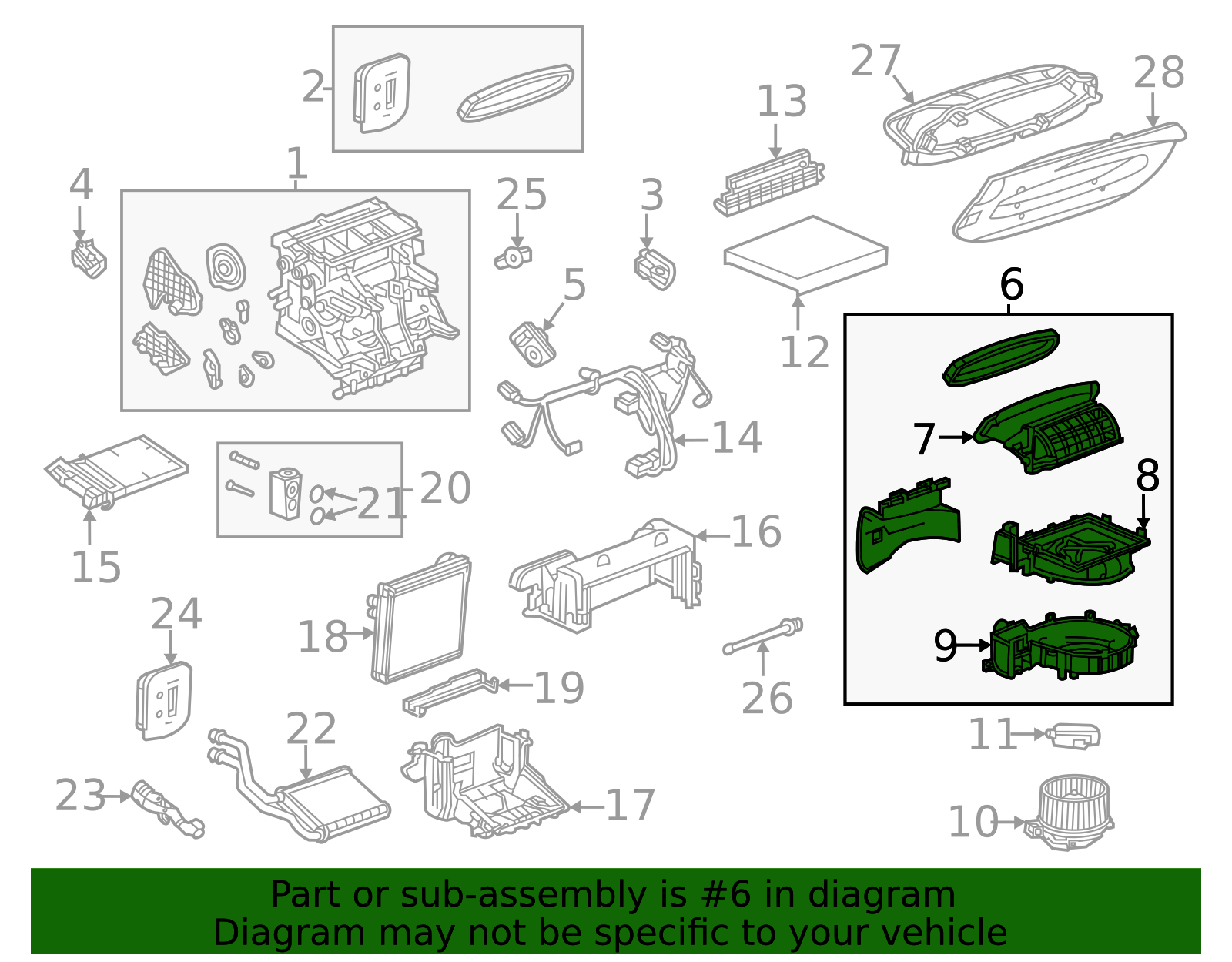 2020-2025 GM Air Conditioning Evaporator and Blower Case 42748446 ...