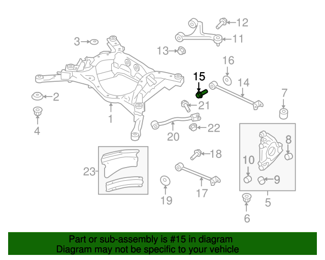 55226-AQ50A - Lower Control Arm Adjust Bolt 2009-2024 Nissan | Nissan ...