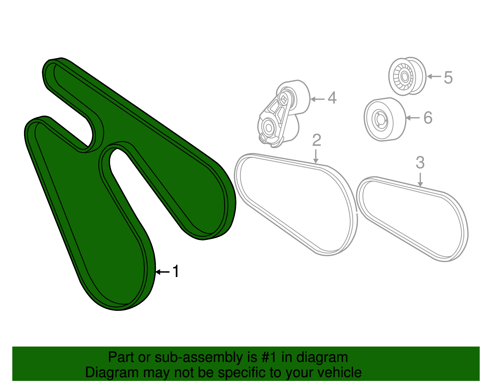 12637352 - 2014-2018 GM - V-Ribbed Serpentine Belt | My GM Part